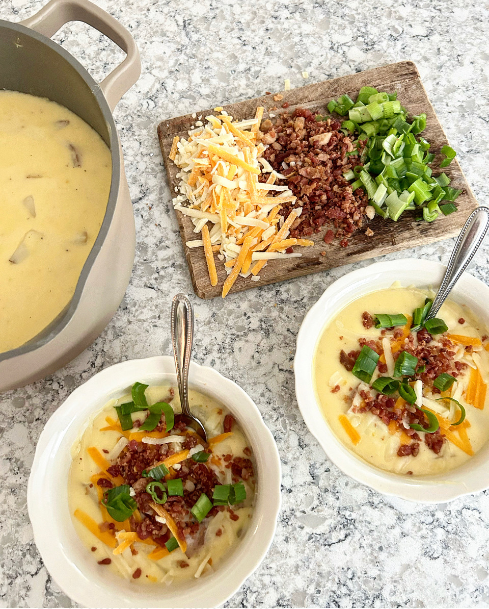 Loaded Cheesy Potato Soup - Edwards Farmstead